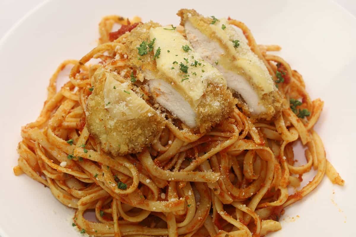 Linguine Pasta Recipe With Breaded Chicken - Friend Cheap Menu