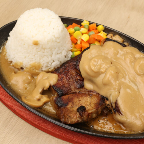 Sizzling Pork Steak with Gravy Sauce Recipe